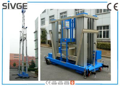 Cina Piattaforma di lavoro d'elevamento mobile blu della lega di alluminio 20 m. per pulizia di finestra in vendita