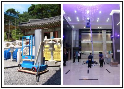 China Shopping Centers Vertical Mast Lift 136 Kg Capacity With 8 Meter Platform Height for sale