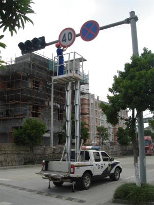 Cina Ascensore idraulico dell'uomo del rimorchio della lega di alluminio, doppio ascensore dell'asta montato dell'albero rimorchio in vendita