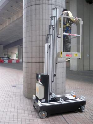 China Single Mast Lift For Fixture Works , 6.2m Height Self Propelled Work Platform for sale