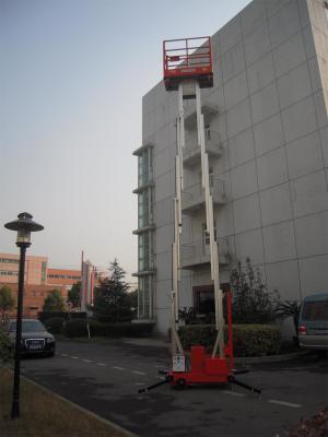 China 12 m Aluminiumlegierung vertikaler Mastheber Manlift doppelter Mastheber vertikale Plattform zu verkaufen