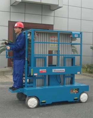 China 8m zelfrijdend elektrisch Verticale mastlift met aluminiumlegering Dubbele mastlift Te koop