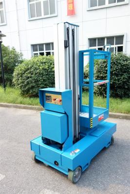 China Blue Self Propelled Aerial Lift Single Mast Self Propelled With 5 m Working Height for sale