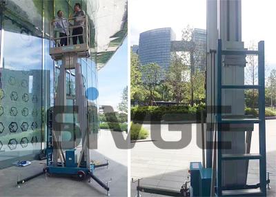 China 12 m Aluminiumlegierung vertikaler Mastheber Manlift doppelter Mastheber vertikale Plattform zu verkaufen