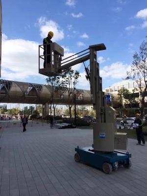 China Compact 3 Meter Arm Outreach Self Propelled Aluminium Aerial Work Platform Vertical Boom Lift for sale
