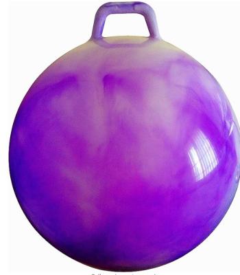 China Round Space Hopper Ball with Air PumpHoppity Ball inflatable Bouncer Toy With Handle for sale