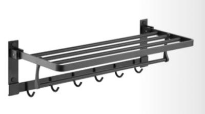 China Black Aluminum Towel Rack – Wall Mounted Bathroom Towel Holder, OLE 5540 for sale