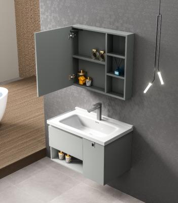 China Modern Bathroom Vanity with Mirror & Medicine Cabinet – Wall-Mounted Storage Solution, BF3301-80 for sale