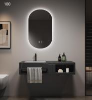 Quality Premium Marble Bathroom Vanity with Integrated Basin and LED Mirror - 014-1 for sale