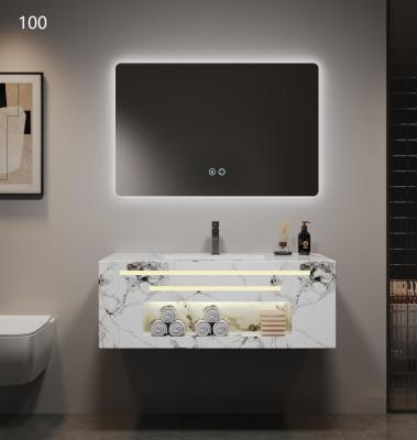 China Elegant Marble Vanity for Modern Bathrooms - Bathroom Vanity Solutions - Hotel-Grade Sintered Stone Vanity & LED Mirror Collection - 017 Patek Philippe for sale