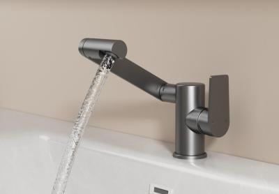 China 360° Dual-Rotation Basin Mixer Faucet Model 6012 – Lead-Free Aluminum Bathroom Tap for sale