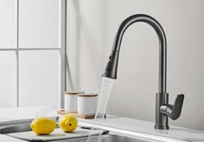 China Pull-Out Kitchen Mixer Faucet – 3-Way Spray & 360° Rotating Spout - 9006 for sale