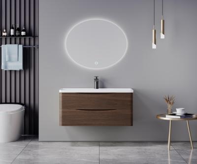 China Modern Plywood Bathroom Vanity with LED Mirror Model 6056B– Waterproof Bathroom Cabinet Set for sale