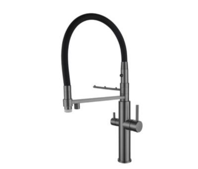 China Pull-Out Kitchen Faucet 25507 – Brass Single Handle Kitchen Mixer Tap Hot Cold Water for sale