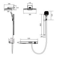 China Mocee Thermostatic In-Wall Shower Set Brass Gold Finish 3-Function Concealed System for sale