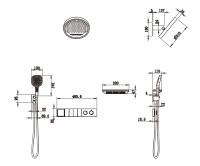 China Mocee Thermostatic Concealed Shower System Brass In-Wall Shower Set 4-Function OEM ODM for sale