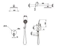 China Mocee Thermostatic Concealed Shower System 2-Function Brass In-Wall Shower Set Model 21050 for sale