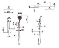 China Mocee Thermostatic Concealed Shower System 2-Function Brass In-Wall Set Model 21051 OEM ODM for sale