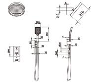 China Mocee 2-Function Thermostatic Concealed Shower System Brass In-Wall Shower Set 21053 for sale