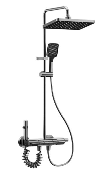 Quality Mocee Model 4171 Smart Aluminum Shower Panel System with Digital Temperature Display & Waterfall Outlet for sale