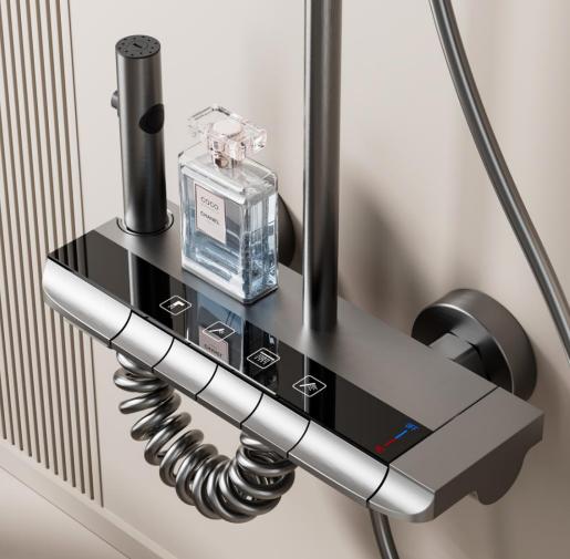 Quality Mocee Model 4171 Smart Aluminum Shower Panel System with Digital Temperature for sale