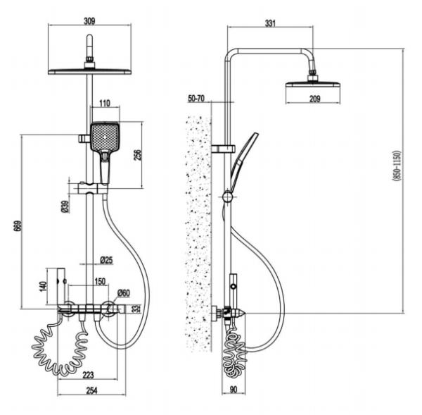Quality Mocee Model 4181 Smart Aluminum Shower Panel System with Digital Temperature for sale