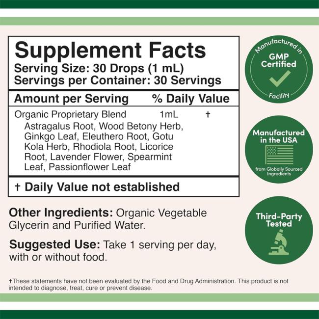 Close-up of Health Glow Adrenal Support Supplement ingredients