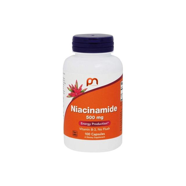 Health Glow Niacinamide 500mg Capsules bottle