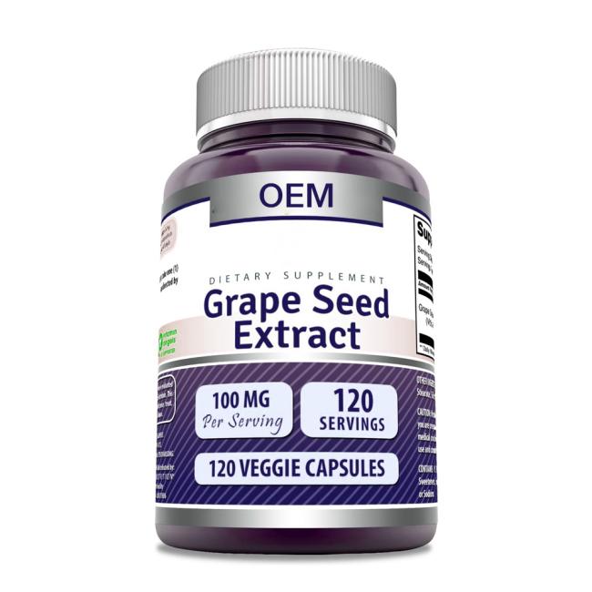 Grape Seed Extract Supplement capsules close-up