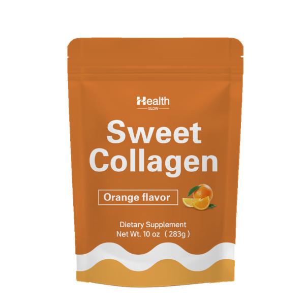 Quality Hydrolyzed Orange Flavored Collagen Powder Supplements 10oz 283g In Bulk for sale