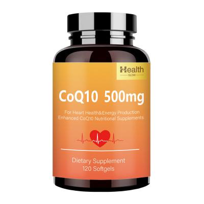 China Heart & Energy Support CoQ10 Coenzyme Q10 Capsules 500mg With Citrus Bergamot 120 Vegan Softgels for sale