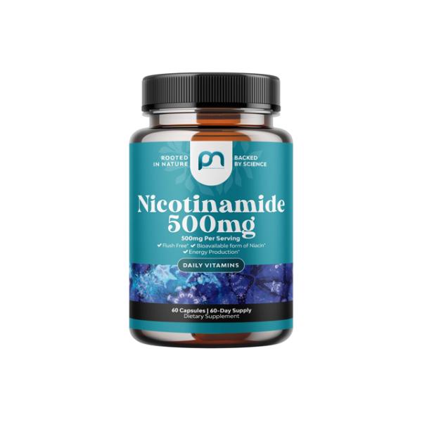 Quality Health Glow Nicotinamide 500mg Capsules | Energy-Boosting Vitamin B3 | 60 for sale