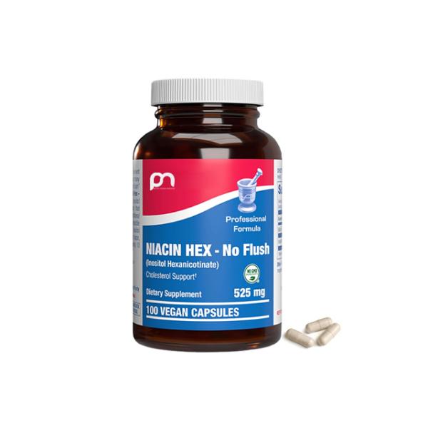 Quality Niacin HEX No-Flush Cholesterol Support | 100 Vegan Capsules | Health Glow for sale