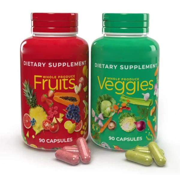 Quality Plant Based Whole Produce Fruits and Veggies Nutritional Supplements for Private Label Nutraceutical Capsules for sale