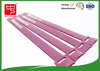 China Logo-Flauschkabelbinder t-Form rollen kundenspezifische den Selbst, der mit Einspritzungshaken ergreift zu verkaufen