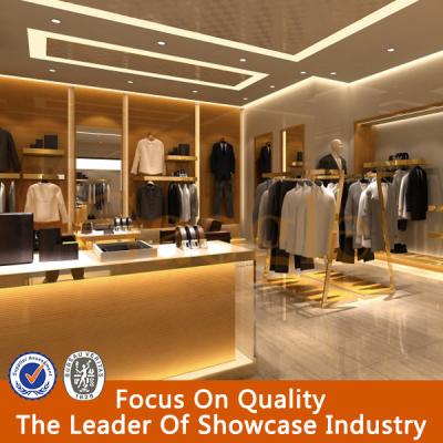 China new design wooden clothes shop fitting shelves for sale
