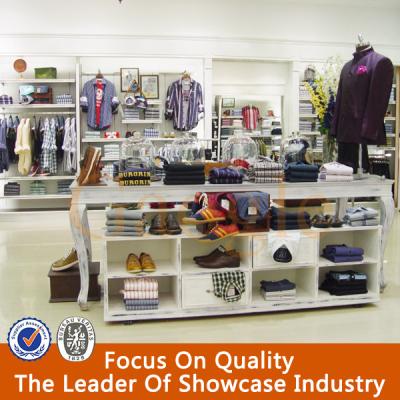 China modern shop counter design for garment store display/store design for garment for sale