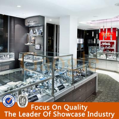 China customized luxury jewellery display showcase design for jewellery stores for sale