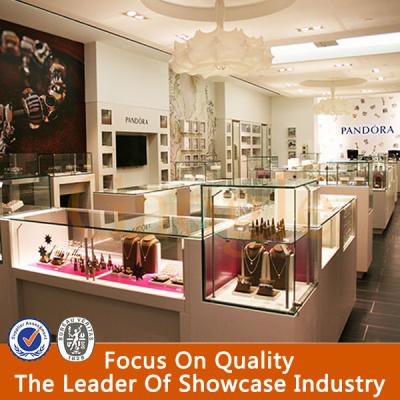 China high quality decorative design jewelry store furniture display cases for sale