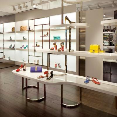 China Fashion customized shoe shop floor display rack stand for store for sale
