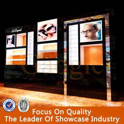 China Modern style eyeglasses glass showcase cabinet for sale