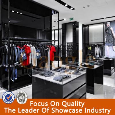 China Specially customized MDF wooden wall shops clothes rack for sale