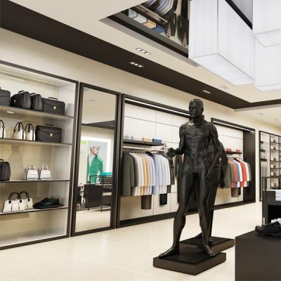 China 2015 New Model Interior Design Wooden Garnent Store Display for sale