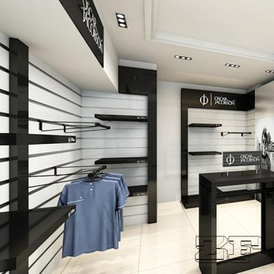 China Modern Shop Display Rack Decoration Design Garments Shop for sale