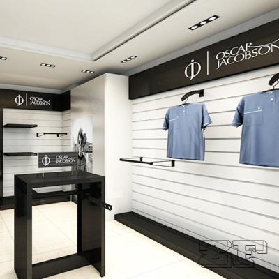China Decorative Wood Wall Mounting Shelves For Clothing Store for sale