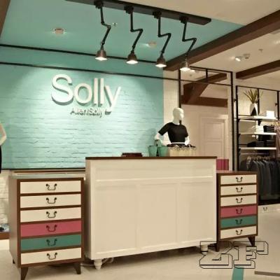 China New arrival simple style clothing shop cash counter design for sale