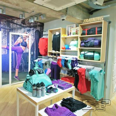 China Stainless Steel Display Rack Garment Hanging Stand for sale