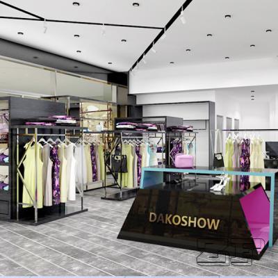 China Unique style modern retail garment shop interior design for sale