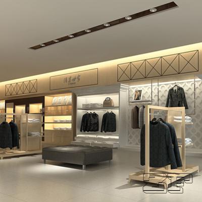 China Customized fixture high end menswear shop interior design for sale