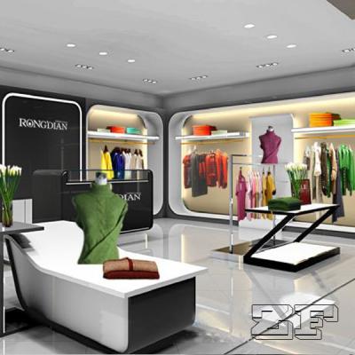 China Modern wooden shop counter design for garment store for sale